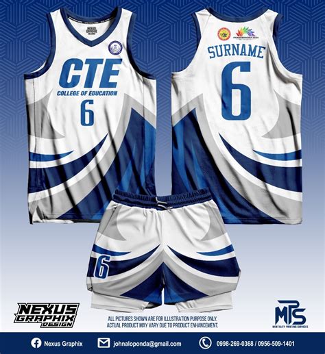 White And Blue Basketball Jersey Design
