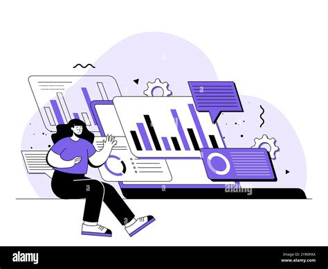 Displaying Financial Dashboard Screen Stock Vector Images Alamy
