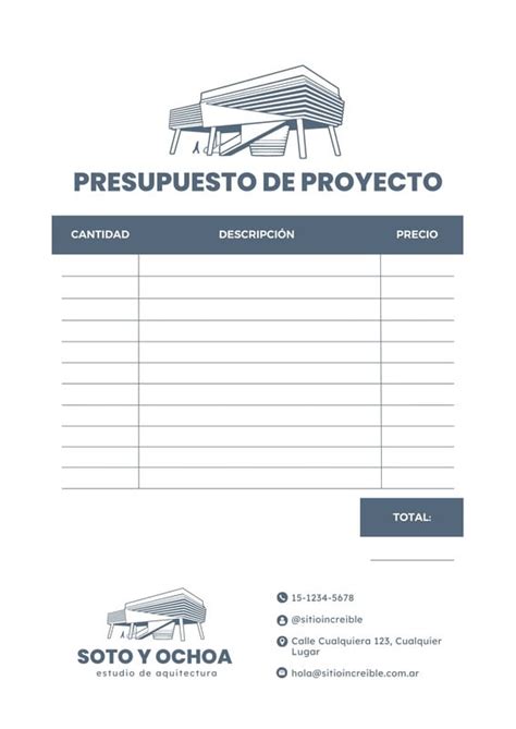 Plantillas De Presupuesto Gratis Y Personalizables Canva