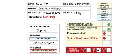 Surgical Time Out Checklist Corpslomi