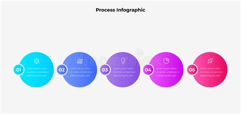 Five Step Process Infographic Stock Illustrations 15687 Five Step