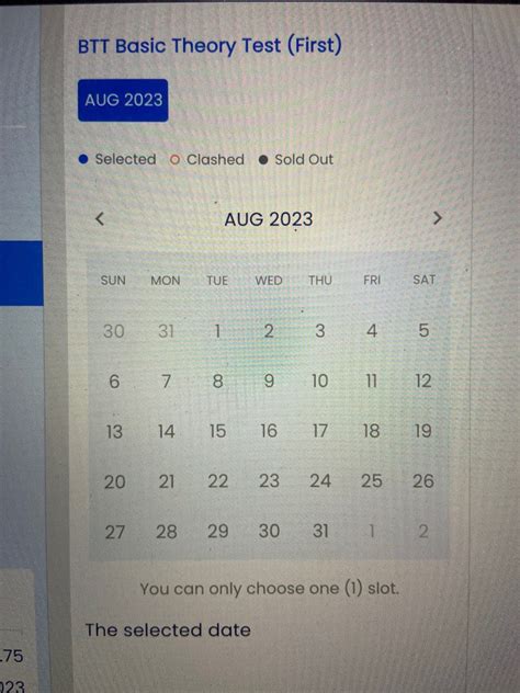 Urgent Need Bbdc Btt Slot August 2023 Tickets And Vouchers Event Tickets On Carousell