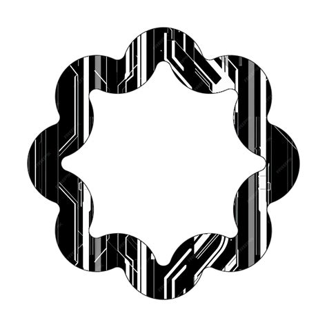 Premium Photo Star Octogram Icon Black White Technology Texture