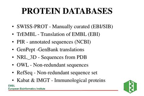 Ppt Protein Databases Powerpoint Presentation Free Download Id3359118
