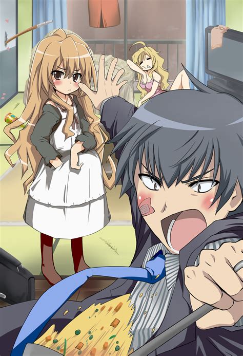 Aisaka Taiga Takasu Ryuuji And Takasu Yasuko Toradora Drawn By