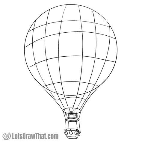 Easy Hot Air Balloon Drawing Step By Step
