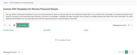 how to create custom ssh template for password reset and verification