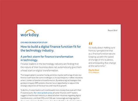 How To Build A Digital Finance Function Fit For The Technology Industry