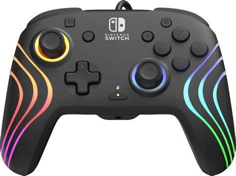 PDP Afterglow Wave Enhanced Wired Controller For Nintendo Switch OLED 8 Colors RGB LED Dual