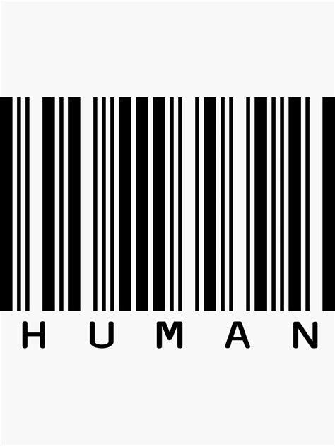 Human Barcode Sticker For Sale By Moodytalk Redbubble