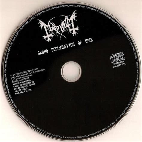 Cd Mayhem Grand Declaration Of War 2000 2022 New Aukro