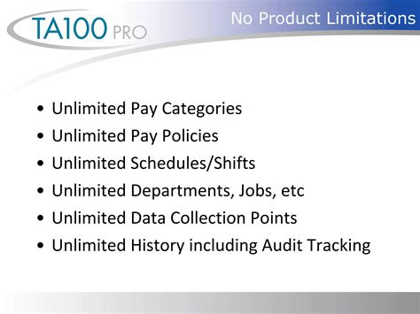 Ta100 Pro Software White Paper Ppt