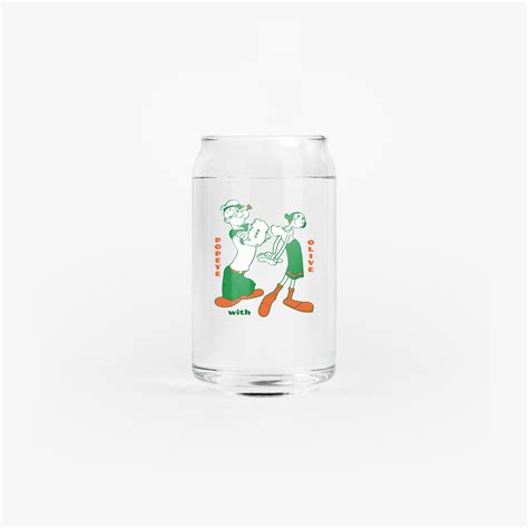 치얼스 비어캔 글라스 위드 뽀빠이 올리브 시리즈리소버전 위드굿즈