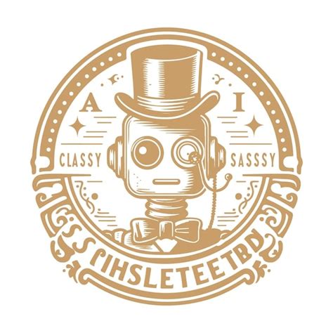 Classy And Sassy Vintage Robot Emblem Jiffy Designs