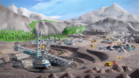 3d Model Mining Industry Asset Pack By Ithappy Vr Ar Low Poly