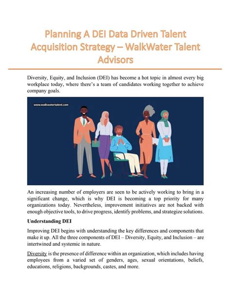 Planning A Dei Data Driven Talent Acquisition Strategy Walkwater