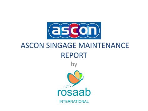 Ascon Signage Maintenance Review Report Pdf