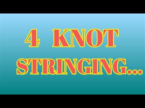 4 Knot Badminton Stringing Badminton Badmintonlovers Youtube