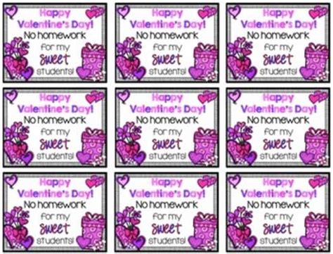 Free Valentine Homework Pass Valentines Day Printable From Teacher To