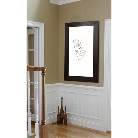 American Made Rayne Wide Leather Whiteboard Color Brown Shape Rectangle