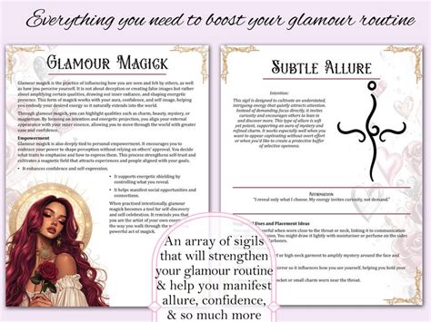 Glamour Sigil Grimoire Guide To Glamour Magick Affirmations