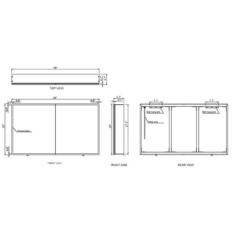 Paris Mirror Cabinet Galaxy 48 X 28 Rectangle Led Illuminated Mirror