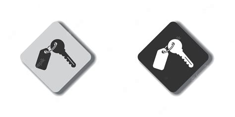 Premium Vector Key Icon Flat Vector Illustration