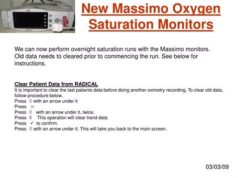 Ppt New Massimo Oxygen Saturation Monitors Powerpoint Presentation