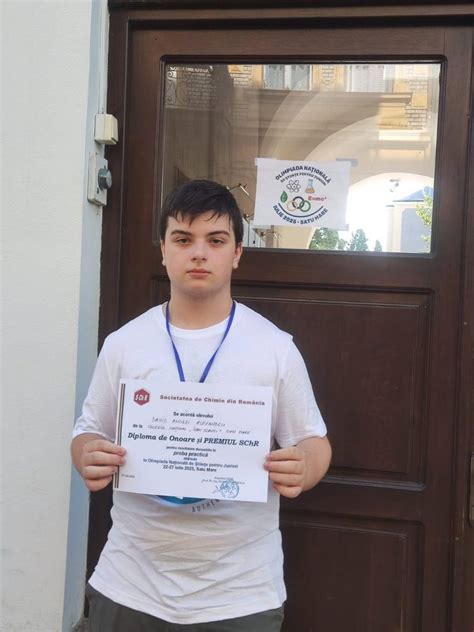 David Andrei Alexandru Elev Al Colegiului Național „ioan Slavici” A Fost Premiat La Olimpiada