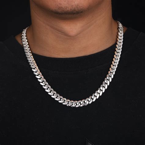 Classic Handmade Miami Cuban Link Chain Necklace 925 Sterling Silver