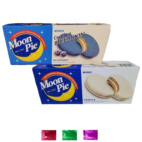 Moonpie Minis Variety Pack Blueberry And Vanilla Flavor 12 Mini Pies