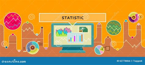 Statistic Concept Design Style Flat Stock Vector Illustration Of Background Analysis 62778866