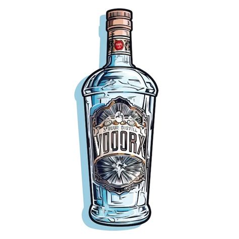 Premium Vector Sticker Vector Logo Vodka Vector White Background Isola