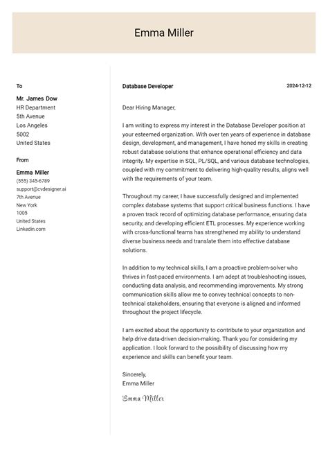 24 Database Virtualization Specialist Cover Letter Examples And