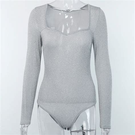 جمبسوت نسائي ضيق بأكمام طويلة مع ياقة مائلة ، جمبسوت رمادي مثير ، جمبسوت نسائي مرن عصري ، ملابس