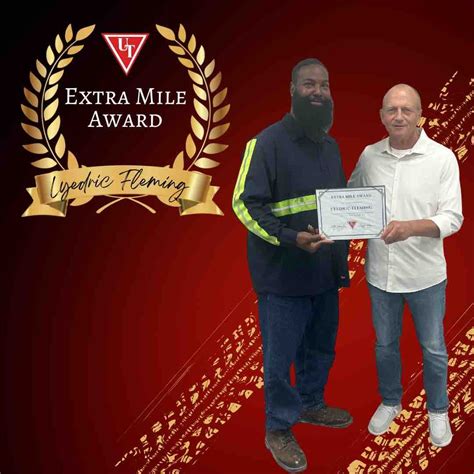 Congratulations Lyedric Fleming Lyedric Was Recently Awarded The Usher Transport Extra Mile
