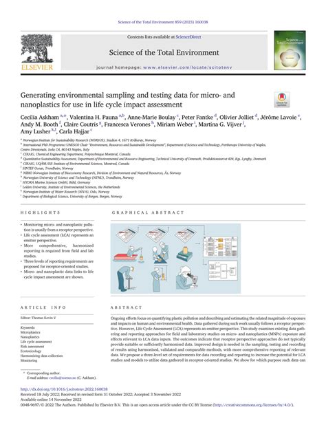 Pdf Generating Environmental Sampling And Testing Data For Micro And