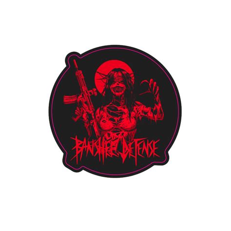 Banshee Defense Black And Red Sticker Banshee Defense