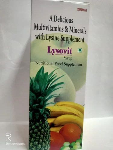 Lysovit Syrup Nutritional 200 Ml At Rs 12150bottle In Chennai Id