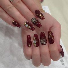 55 Ideas De Uñas Guinda Para Guardar Hoy Uñas De Acrilico Elegantes