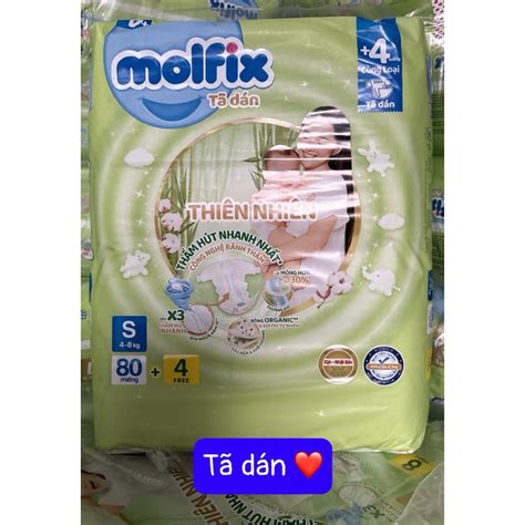 Tã Bỉm Dán Bé Molfix đủ Size S 80 4 M 76 6 S 54 6 Nb1 90 10