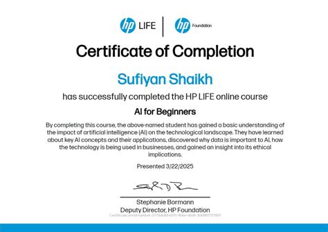 Ai Artificialintelligence Lifelonglearning Professionalgrowth Hplife Sufiyan Shaikh
