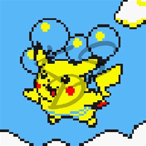 Pokemon Yellow Flying Pikachu Cross Stitch Pattern Etsy