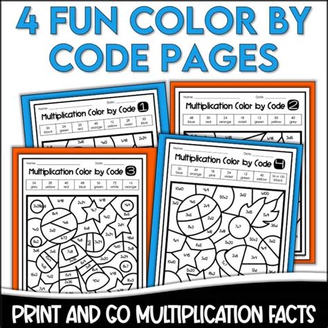 Multiplication Color By Number Multiplication Fact Practice Coloring Worksheet
