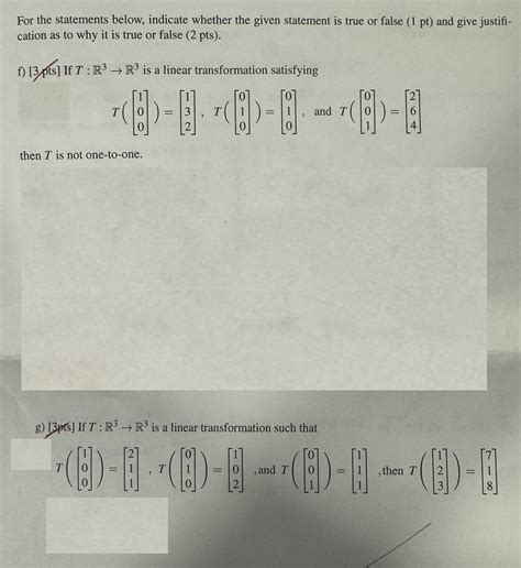 Solved For The Statements Below Indicate Whether The Given Chegg
