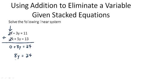 Solving Linear Systems By Adding Example Video Algebra CK Foundation