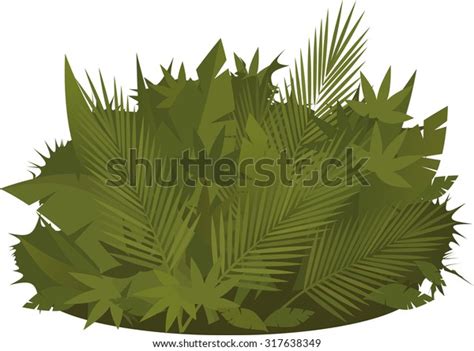 Tropical Shrub Background Design Element No Stock Vector Royalty Free