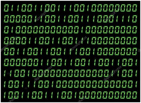 01 Digits Vector Wallpaper Green Binary Code On Black Background