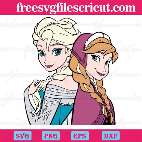 Frozen Anna And Elsa Svg Free Svg Files For Cricut