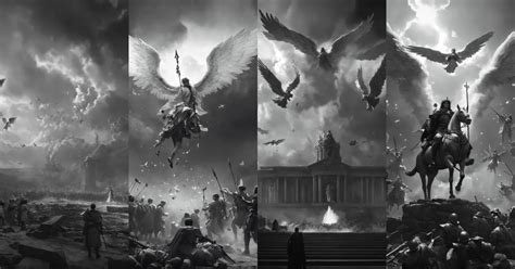 Lexica A Classical Painting Of The Angels In Heaven At War While Man